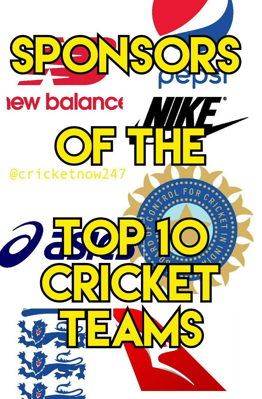Official sponsors of the top ten cricket teams – Cricket Now 24/7