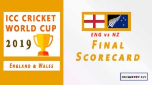 ICC World Cup 2019 Final- ENG vs NZ- 14 July 2019- Full Scorecard ...
